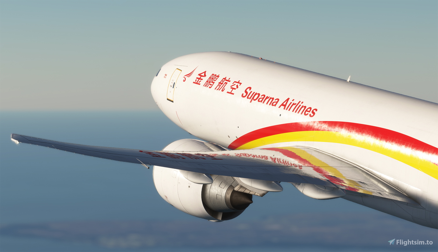 [4K&8K] Suparna Airlines "The First 777F" B-227U By WingtipLight for ...