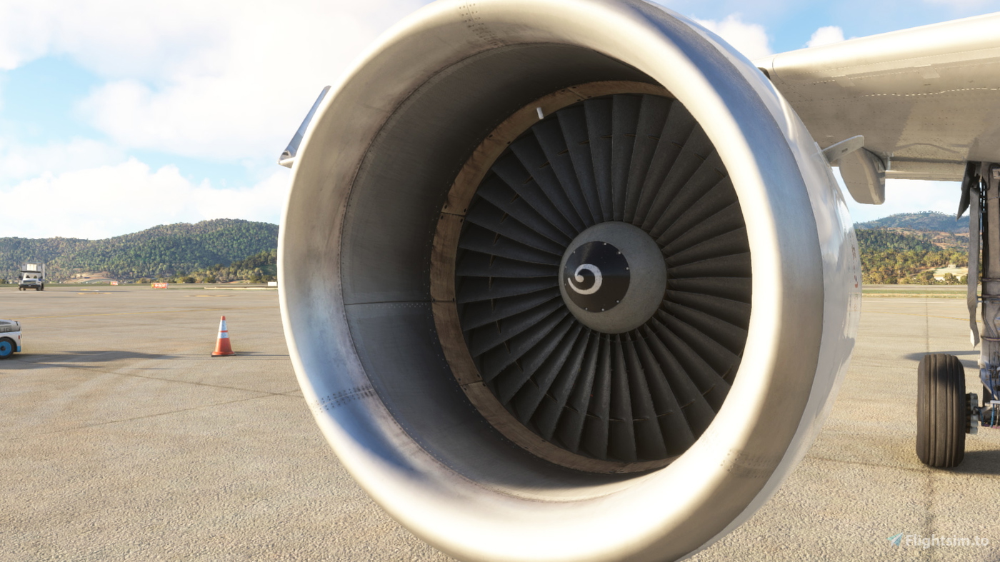 Weathered CFM56 engine bore for Microsoft Flight Simulator | MSFS