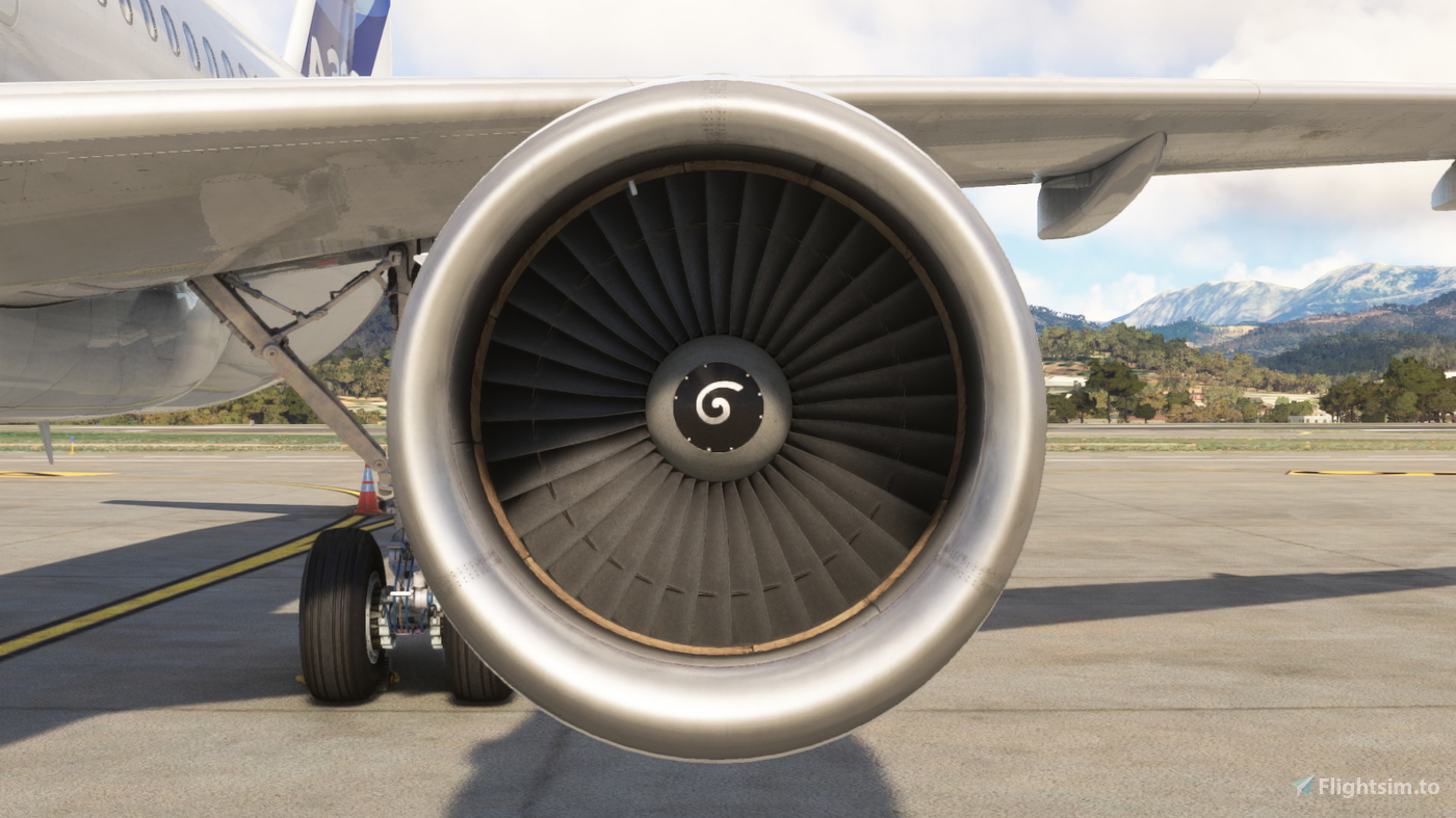 Weathered CFM56 engine bore for Microsoft Flight Simulator | MSFS
