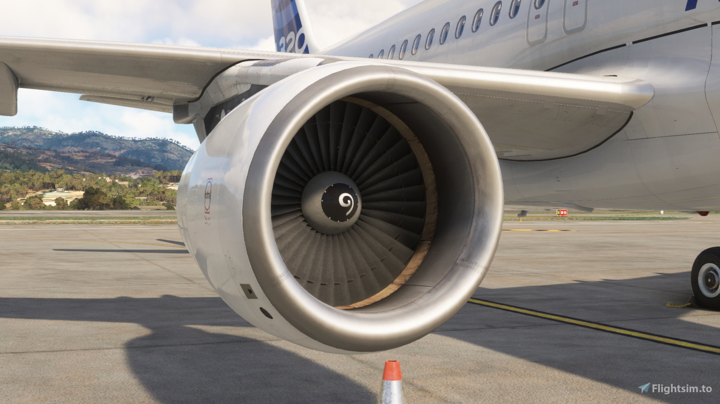 Weathered CFM56 engine bore for Microsoft Flight Simulator | MSFS