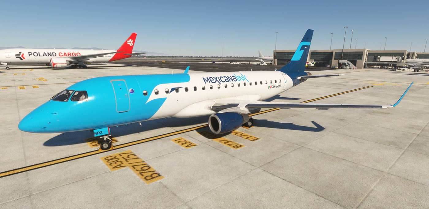 FSS-E175 Mexicana Link Long and short winglet package (fictional) 对于 ...