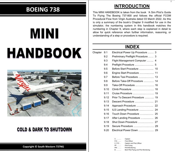 737 Procedural Flow for Microsoft Flight Simulator | MSFS