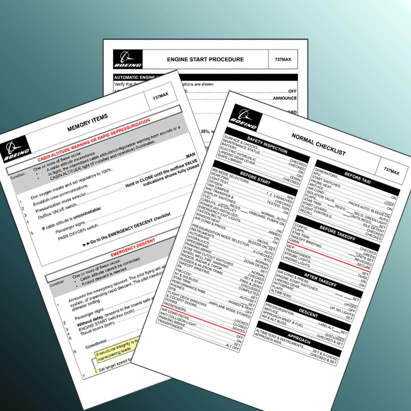Boeing 737MAX Normal Checklist for Microsoft Flight Simulator | MSFS