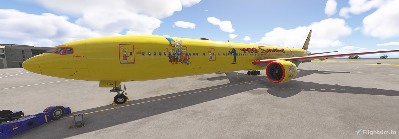 777-300ER Simpsons voor Microsoft Flight Simulator | MSFS