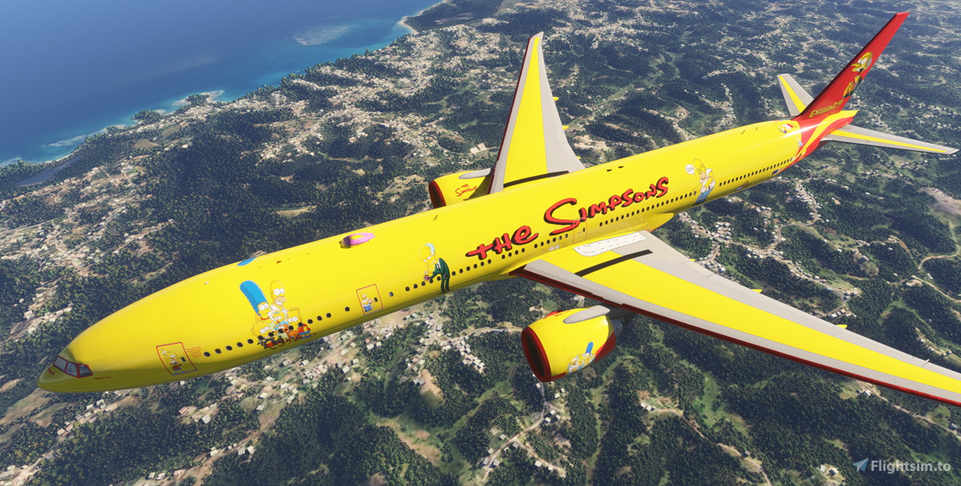 777-300ER Simpsons voor Microsoft Flight Simulator | MSFS