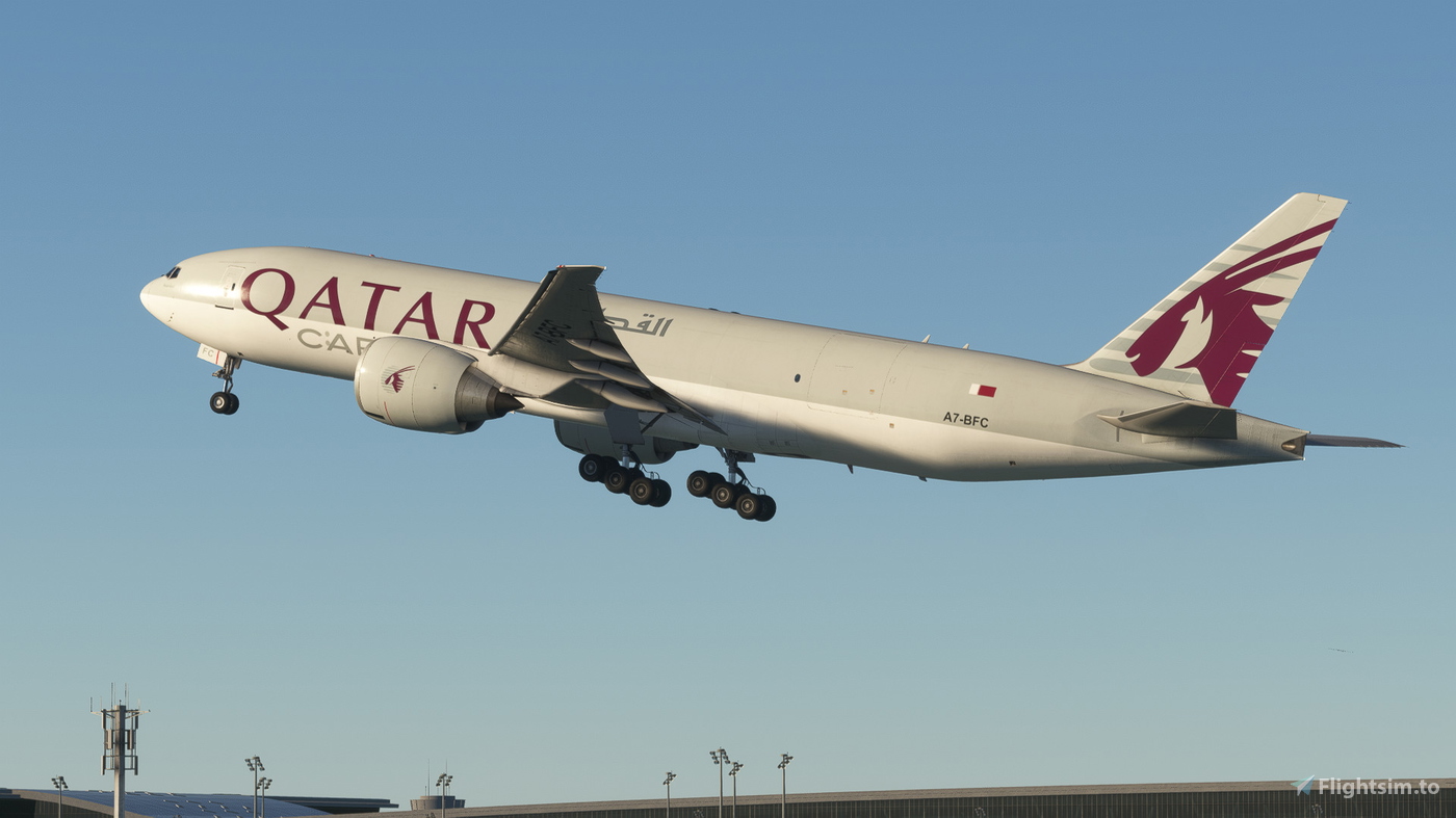 Qatar Cargo A7-BFC [8K+4K] | PMDG B77F pour Microsoft Flight Simulator ...