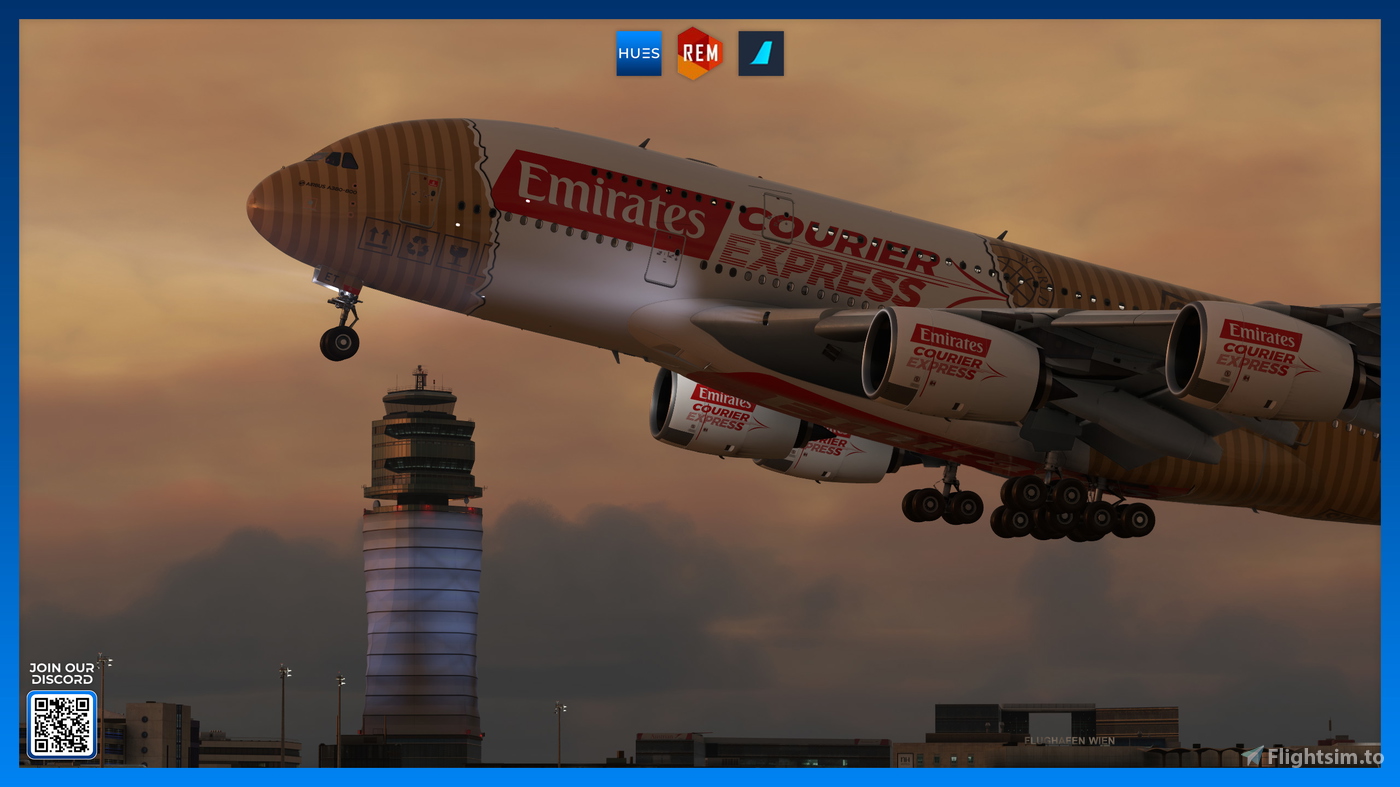 [8K+4K] Emirates A6-EET "Courier Express" | FlyByWire A380X for ...