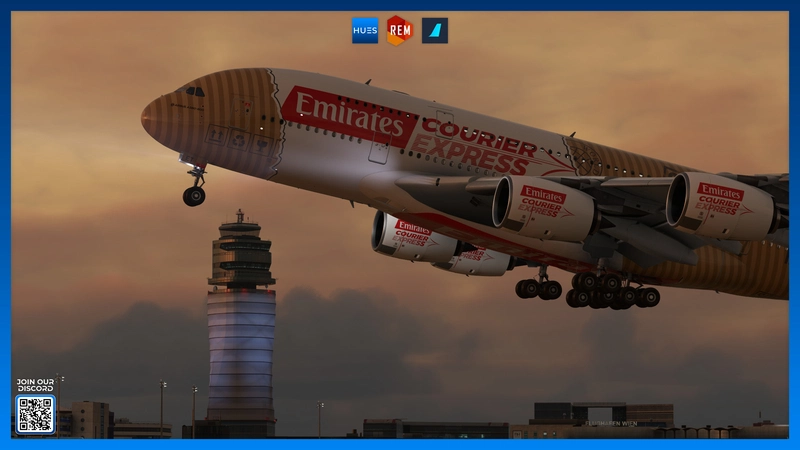 [8K+4K] Emirates A6-EET "Courier Express" | FlyByWire A380X for ...