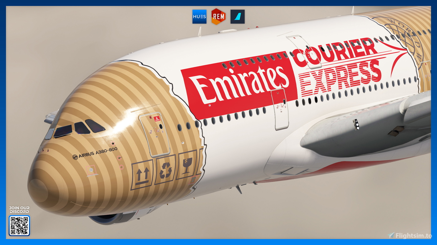 [8K+4K] Emirates A6-EET "Courier Express" | FlyByWire A380X for ...