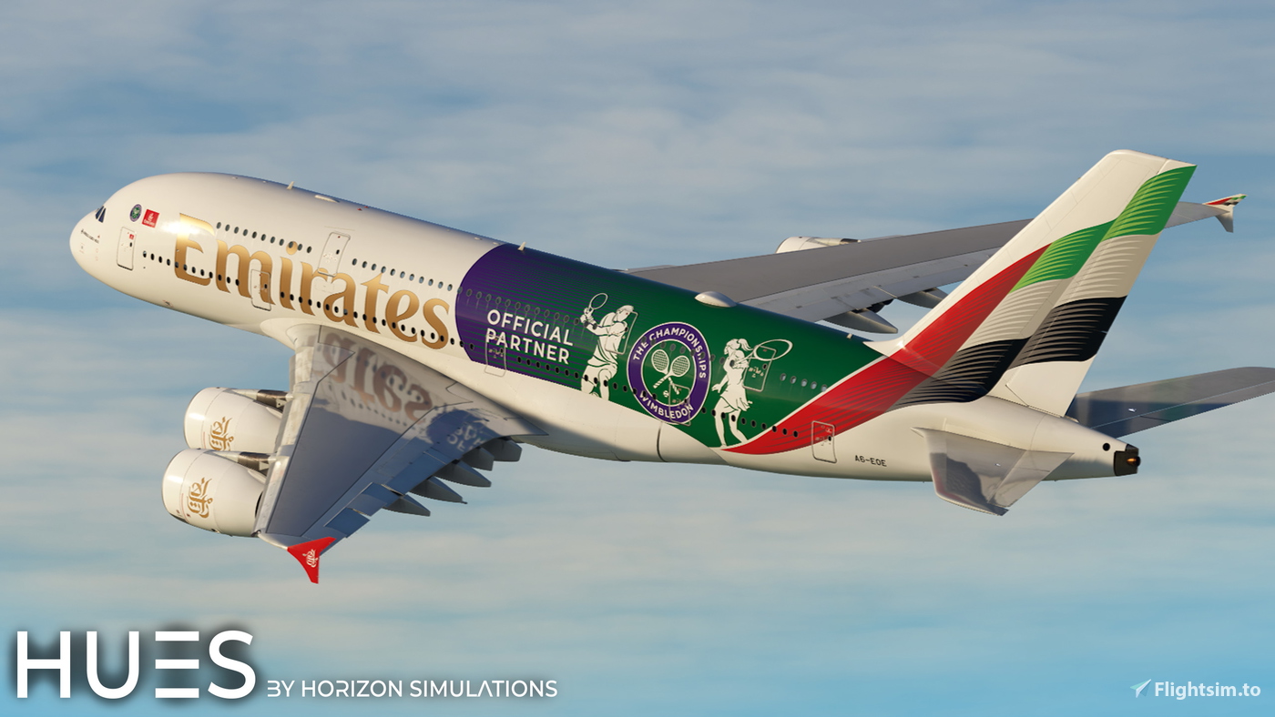 [8K/4K] Emirates A6-EOE "Wimbledon" | FlyByWire A380X for Microsoft ...