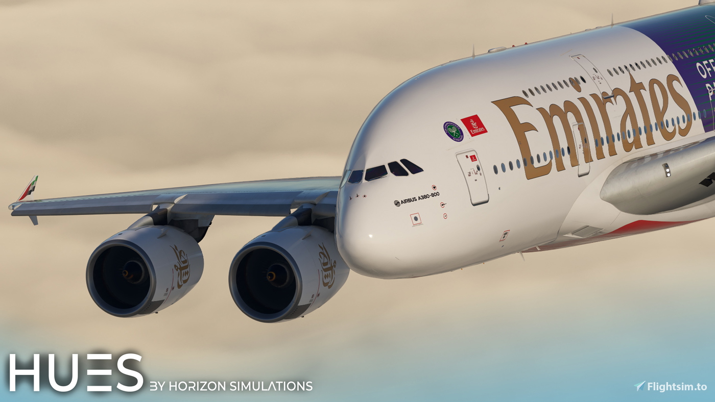 [8K/4K] Emirates A6-EOE "Wimbledon" | FlyByWire A380X for Microsoft ...