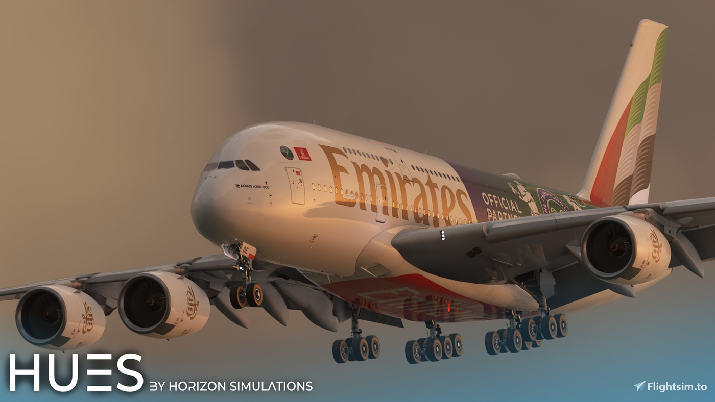 [8K/4K] Emirates A6-EOE "Wimbledon" | FlyByWire A380X for Microsoft ...