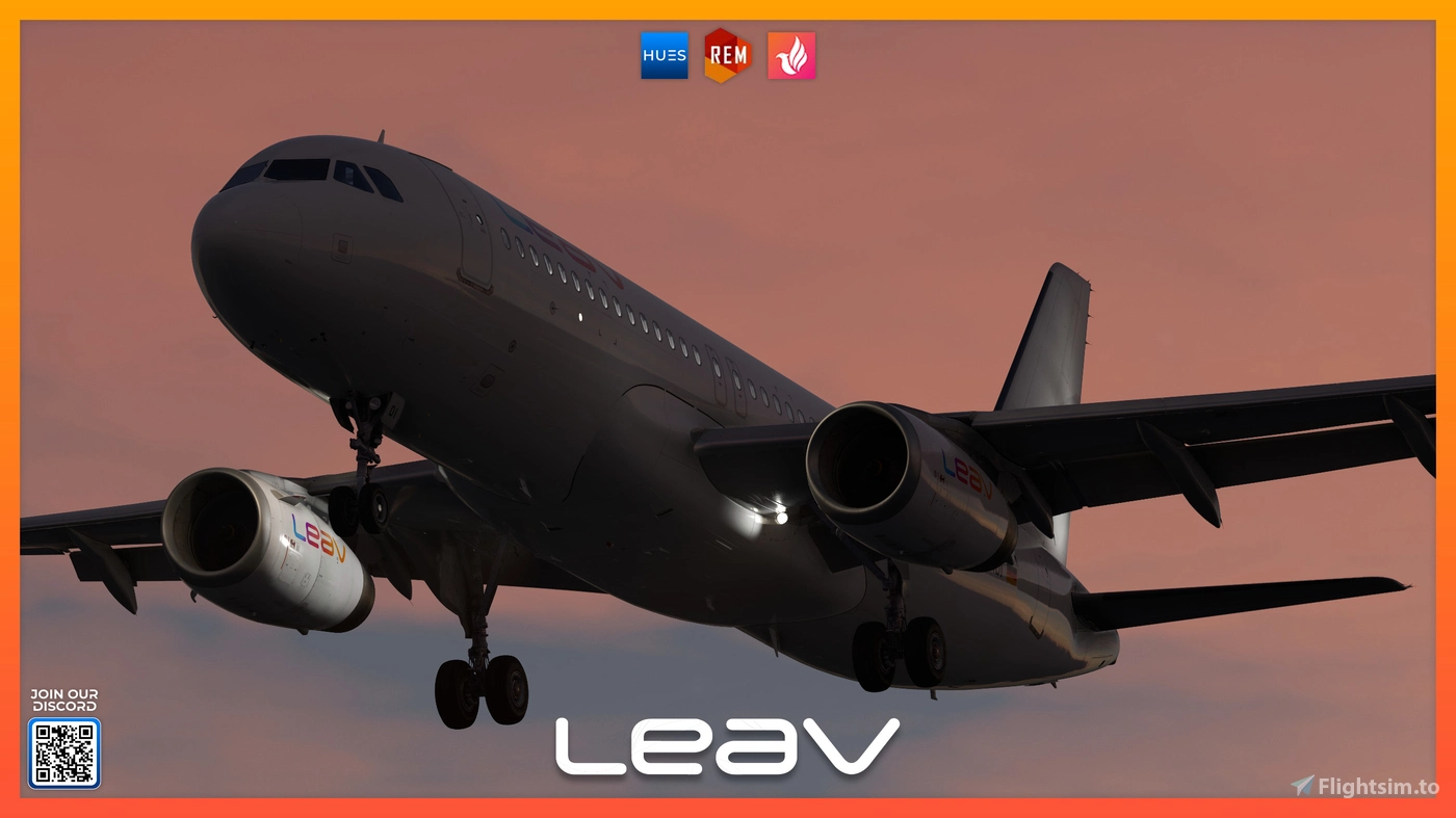 [8K+4K BFU] LEAV Aviation Fleet Pack w/cabin | Fenix A320IAE para Microsoft Flight Simulator | MSFS