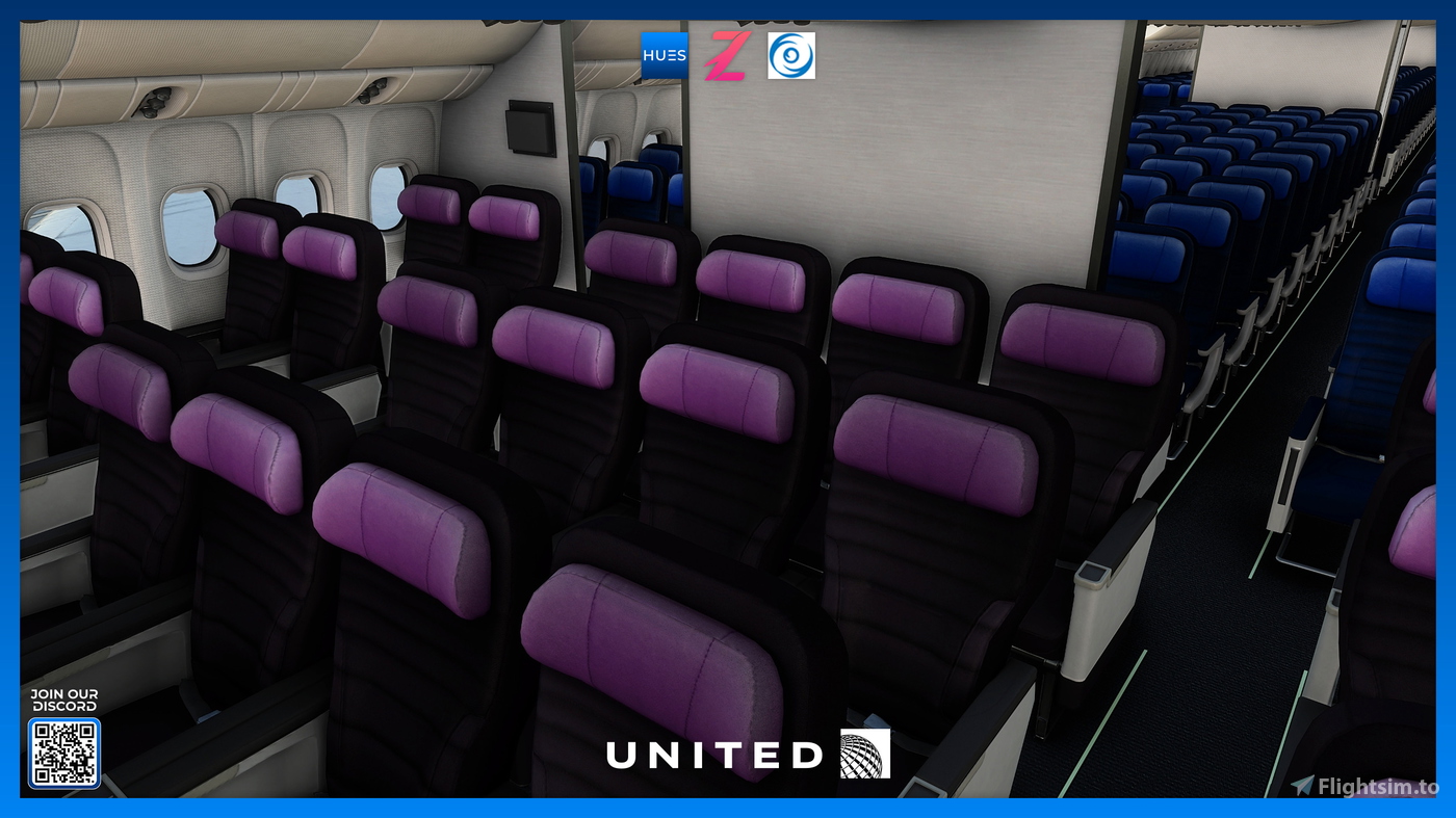 [8K+4K] United 'Evo-Blue' Fleet Pack | w/ Cabin のために Microsoft Flight ...
