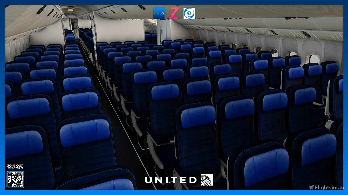 [8K+4K] United 'Evo-Blue' Fleet Pack | w/ Cabin のために Microsoft Flight ...