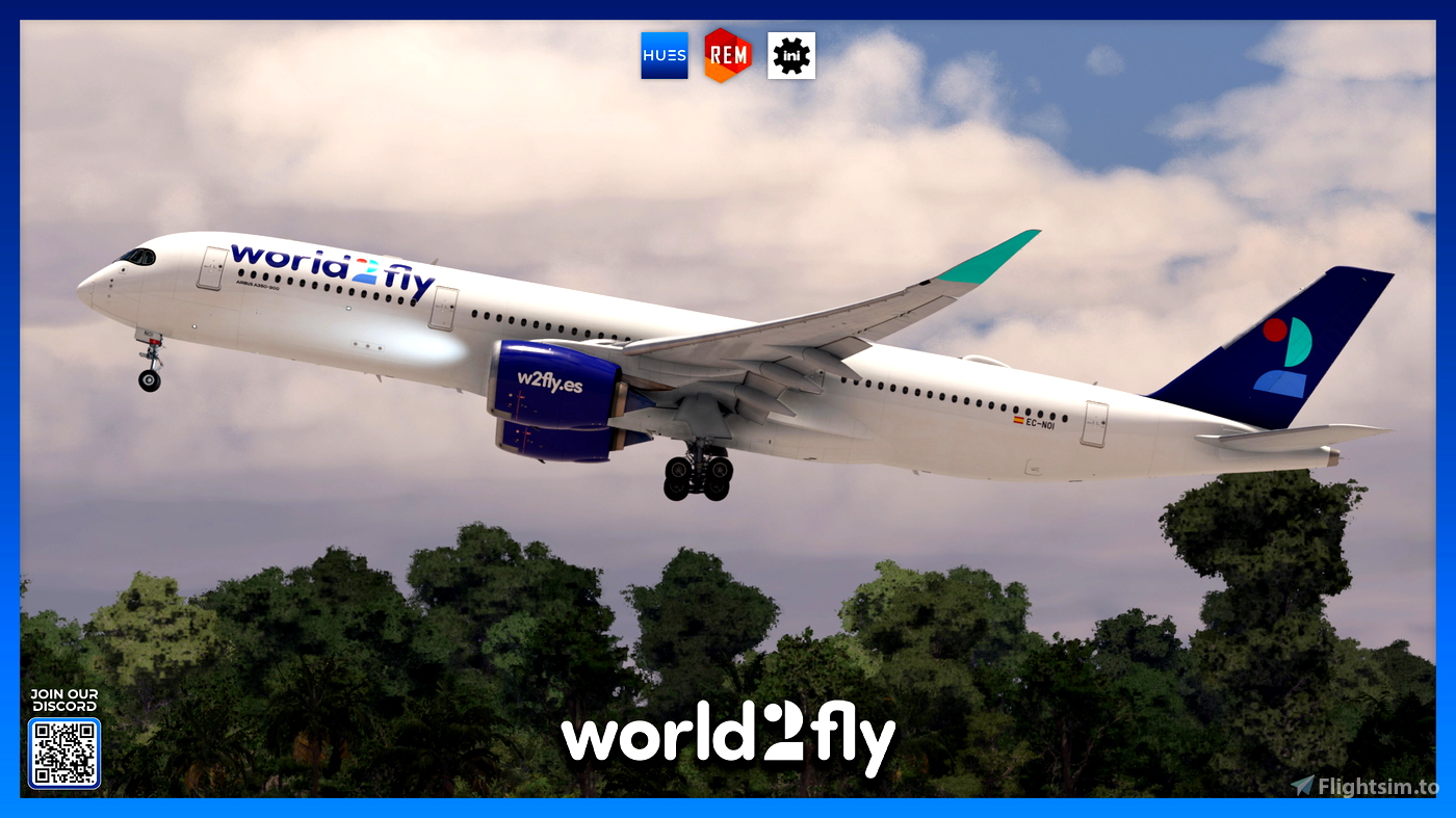 [8K+4K] World2Fly Fleet Pack | IniBuilds A350-900 pour Microsoft Flight ...