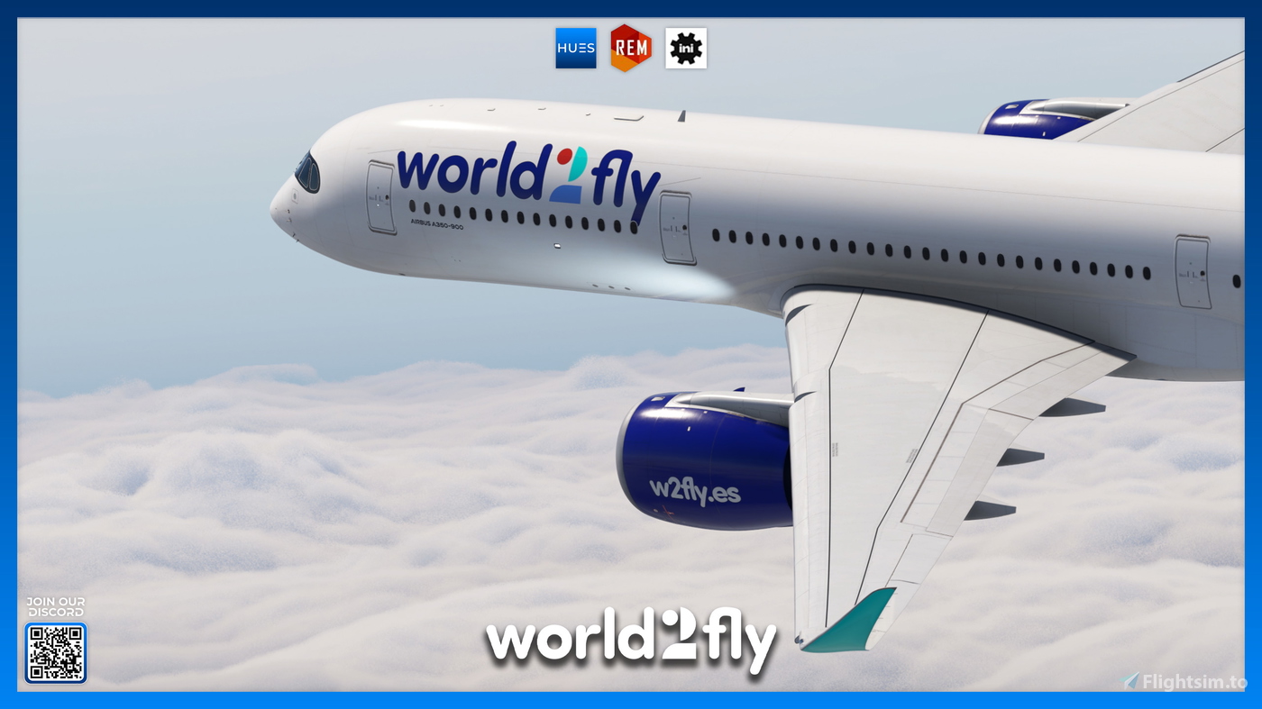 [8K+4K] World2Fly Fleet Pack | IniBuilds A350-900 para Microsoft Flight ...