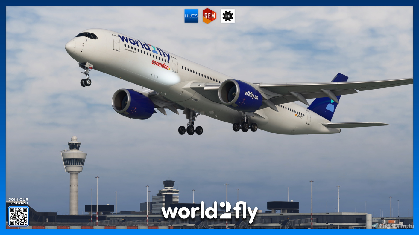 [8K+4K] World2Fly Fleet Pack | IniBuilds A350-900 for Microsoft Flight ...