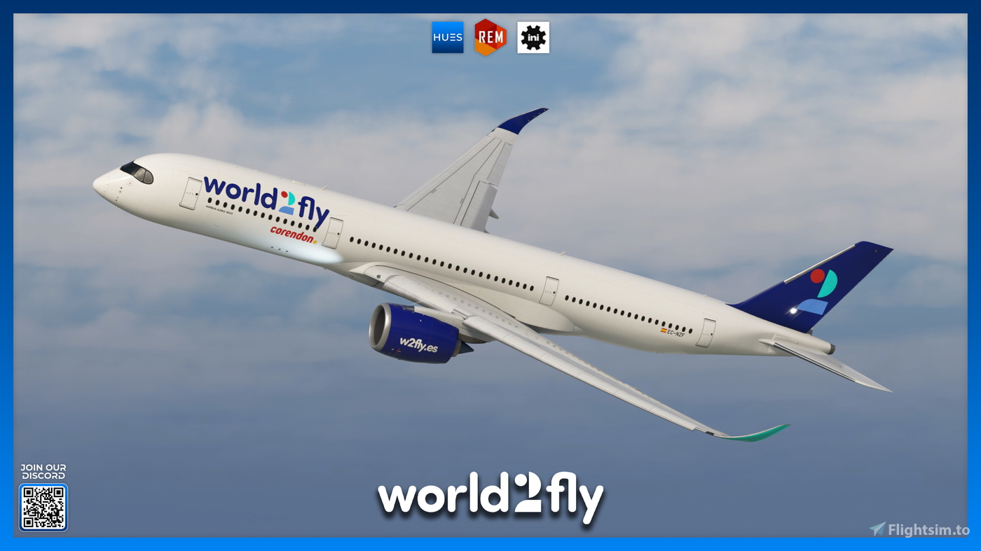 [8K+4K] World2Fly Fleet Pack | IniBuilds A350-900 for Microsoft Flight ...