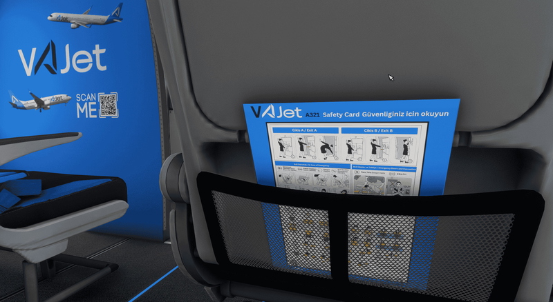 Fenix A320 CFM & IAE Ajet Livery with custom Cabin of Virtual AJet for ...