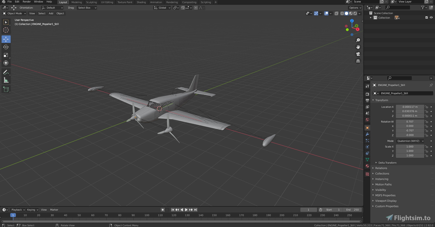 A2A Comanche Blender Paintkit pour Microsoft Flight Simulator | MSFS