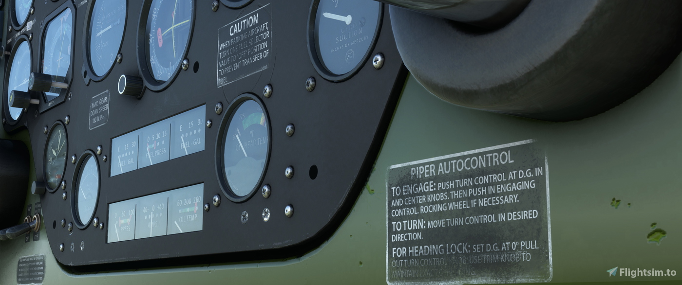 A2A Piper Comanche's Worn Decals & Gauges for Microsoft Flight ...