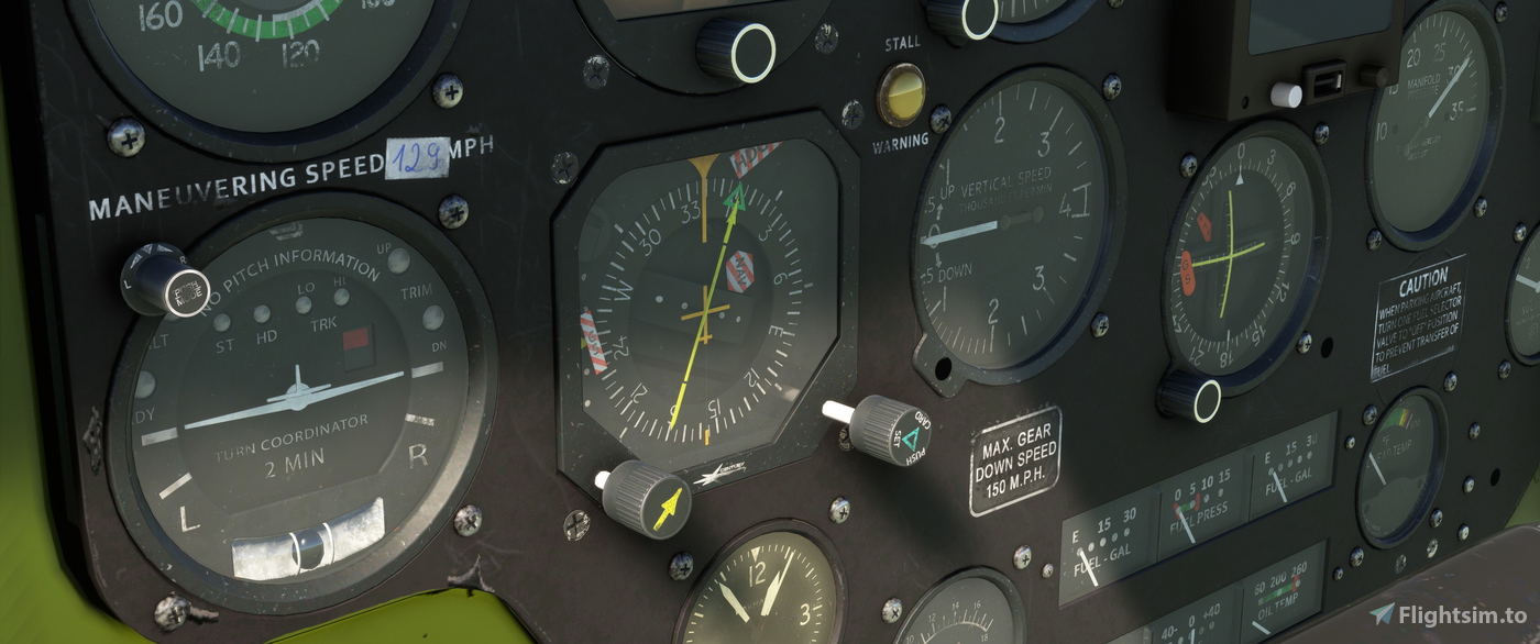 A2A Piper Comanche's Worn Decals & Gauges for Microsoft Flight ...