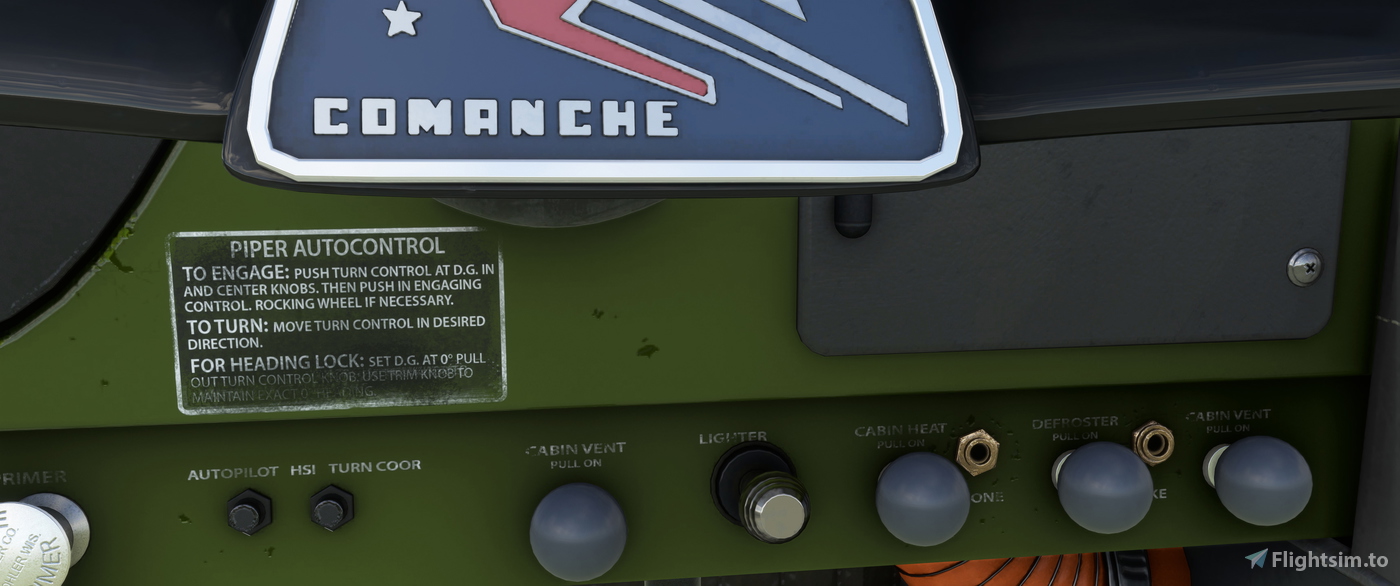 A2A Piper Comanche's Worn Decals & Gauges for Microsoft Flight ...