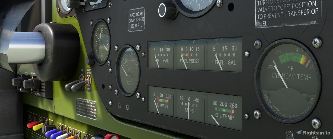 A2A Piper Comanche's Worn Decals & Gauges for Microsoft Flight ...