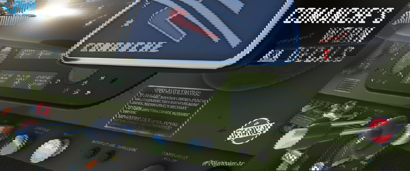 A2A Piper Comanche's Worn Decals a oldalon. Microsoft Flight Simulator ...