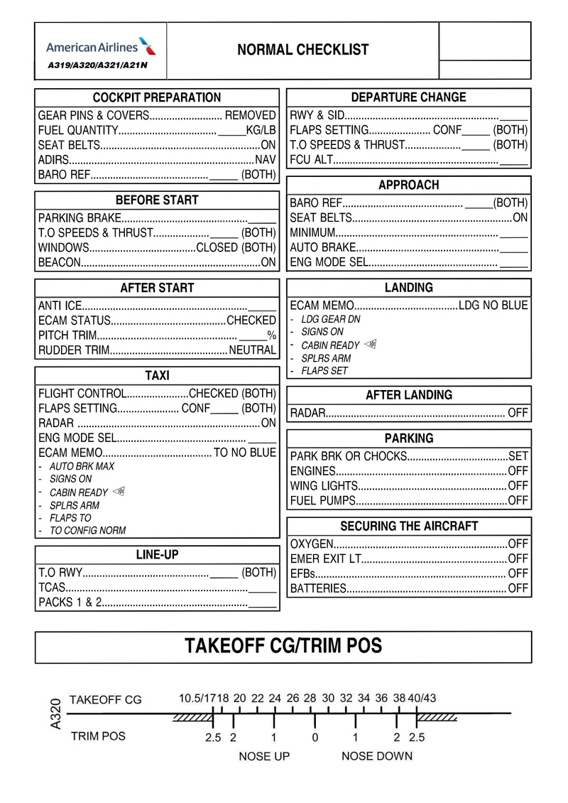 A320 Checklists Pack for Microsoft Flight Simulator | MSFS