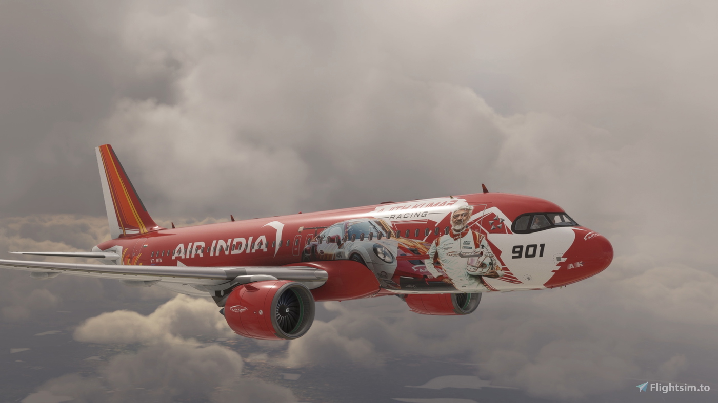 [A32NX] Air India - Ajith Kumar Racing Livery for Microsoft Flight ...