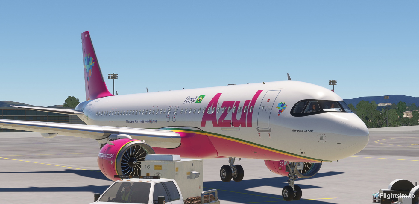 A320Neo AZUL ROSA A320 PR - YRS | 10K for Microsoft Flight Simulator | MSFS