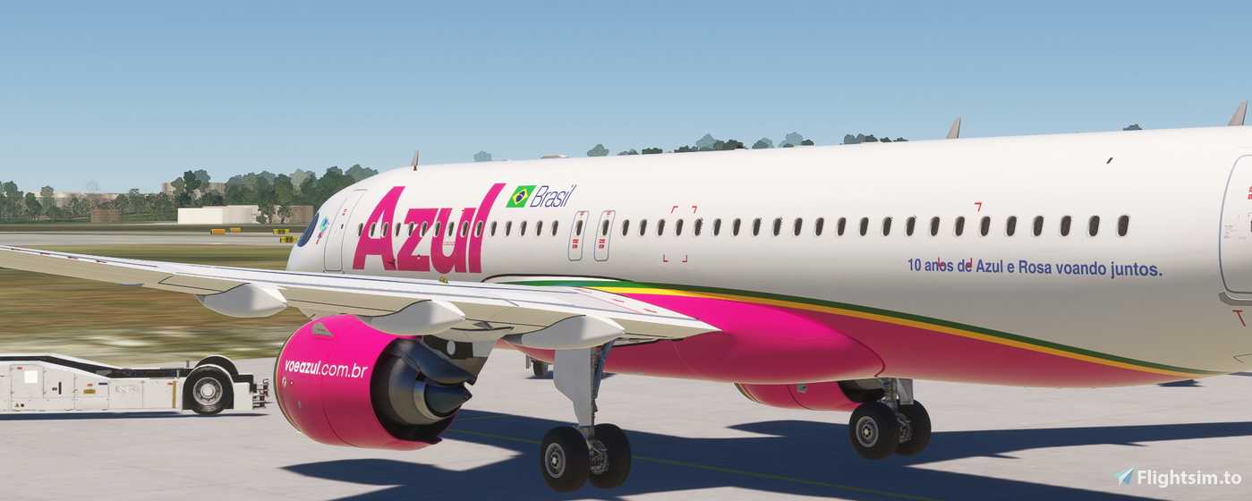A320Neo AZUL ROSA A320 PR - YRS | 10K for Microsoft Flight Simulator | MSFS