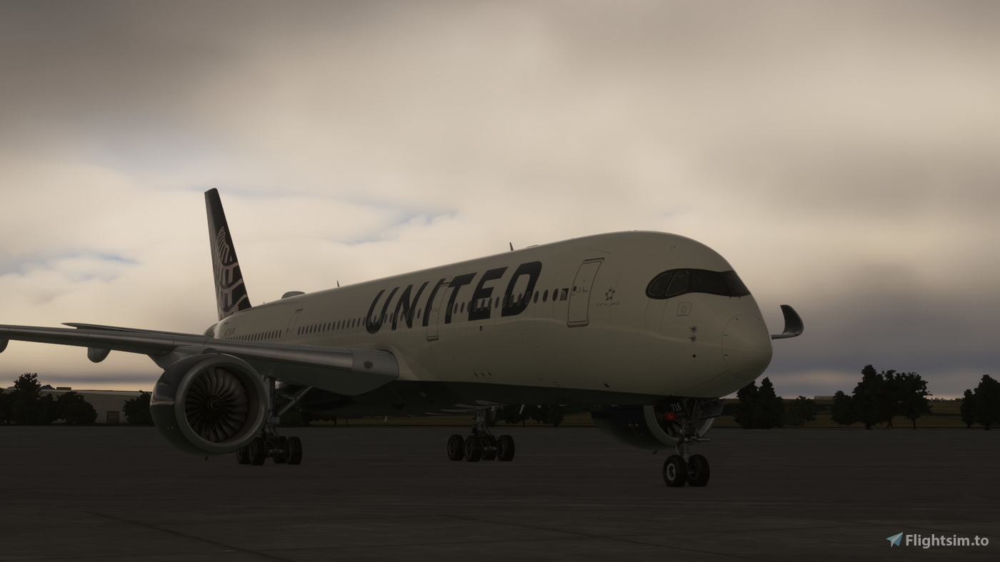 United Airlines Airbus A350-900 Dark Liverie [Fictional] for Microsoft ...