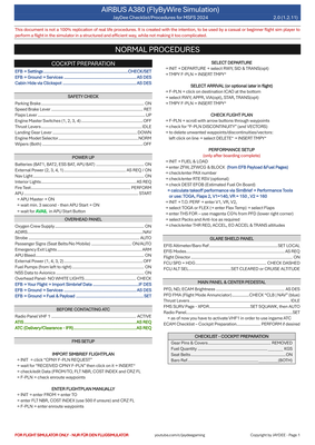 JayDee´s Ingame Toolbar Checklists for Microsoft Flight Simulator | MSFS