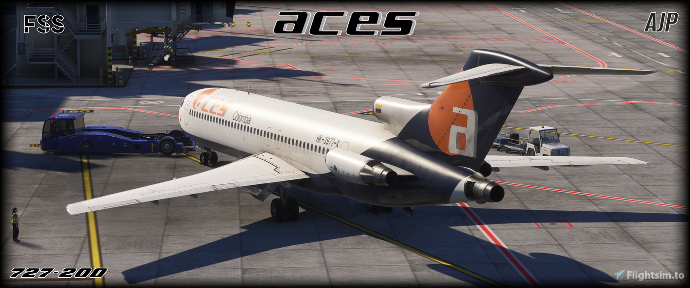 ACES Colombia HK-3977X - Boeing 727-200 pour Microsoft Flight Simulator ...