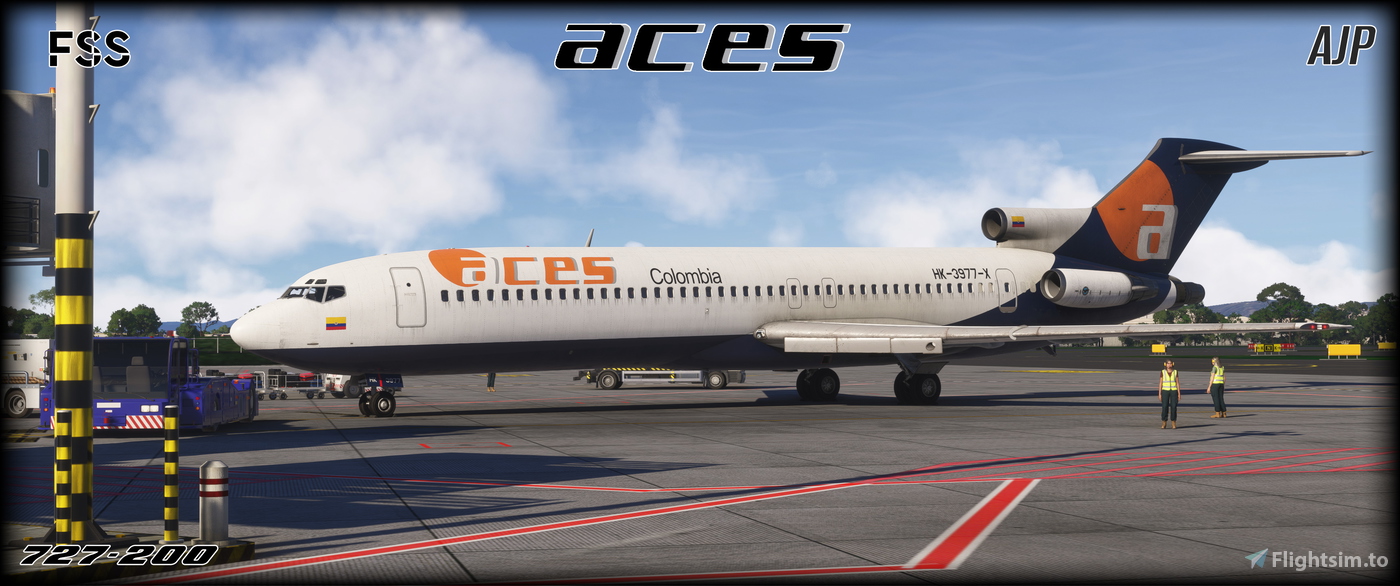 ACES Colombia HK-3977X - Boeing 727-200 pour Microsoft Flight Simulator ...