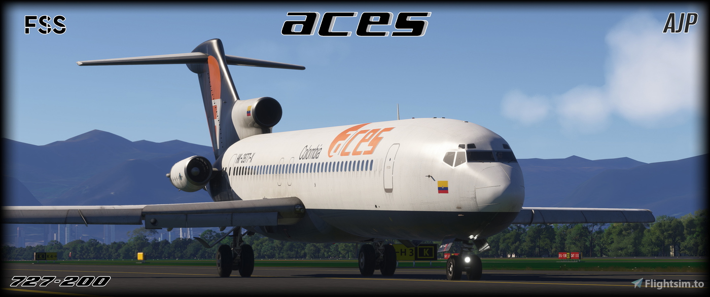 ACES Colombia HK-3977X - Boeing 727-200 for Microsoft Flight Simulator ...
