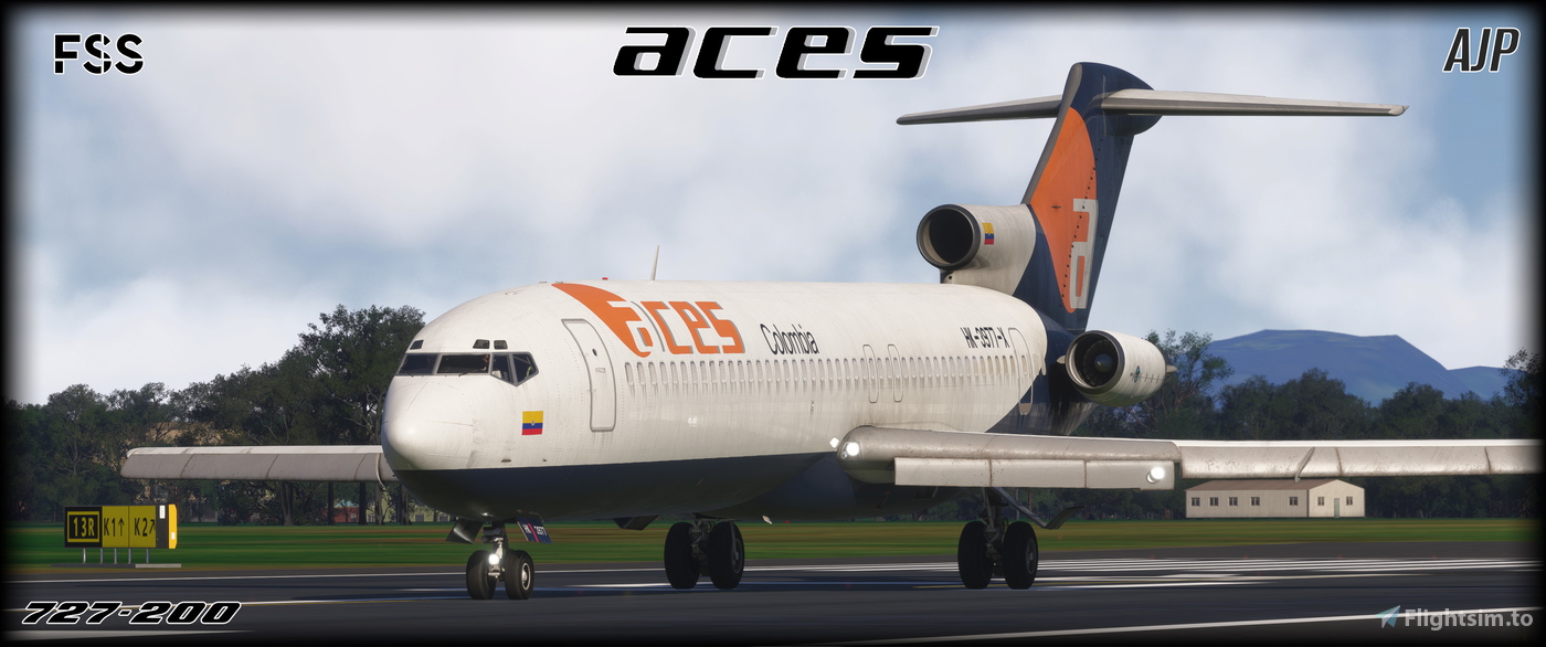 ACES Colombia HK-3977X - Boeing 727-200 pour Microsoft Flight Simulator ...