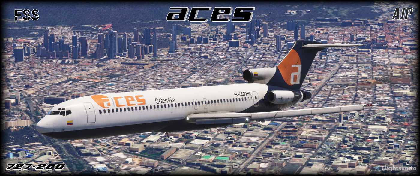 ACES Colombia HK-3977X - Boeing 727-200 for Microsoft Flight Simulator ...