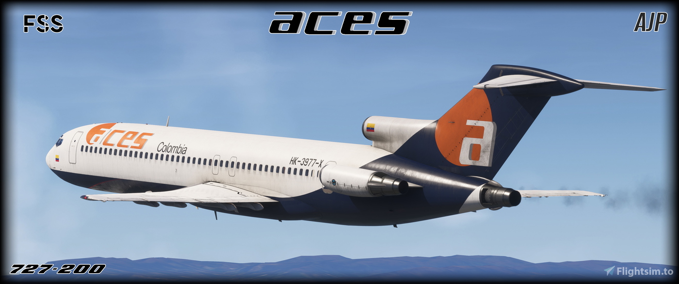 ACES Colombia HK-3977X - Boeing 727-200 for Microsoft Flight Simulator ...
