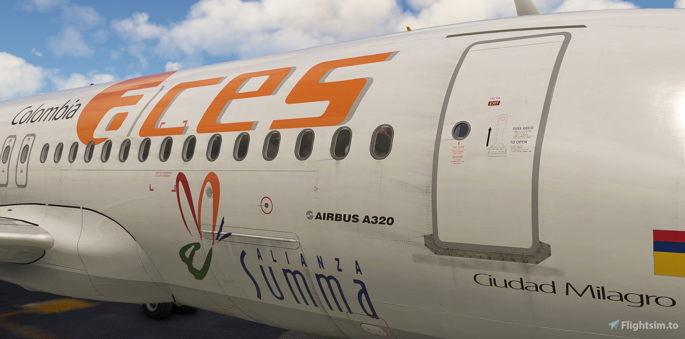 ACES Colombia livery pack for Fenix Simulation A320v2 IAE engines (8k ...