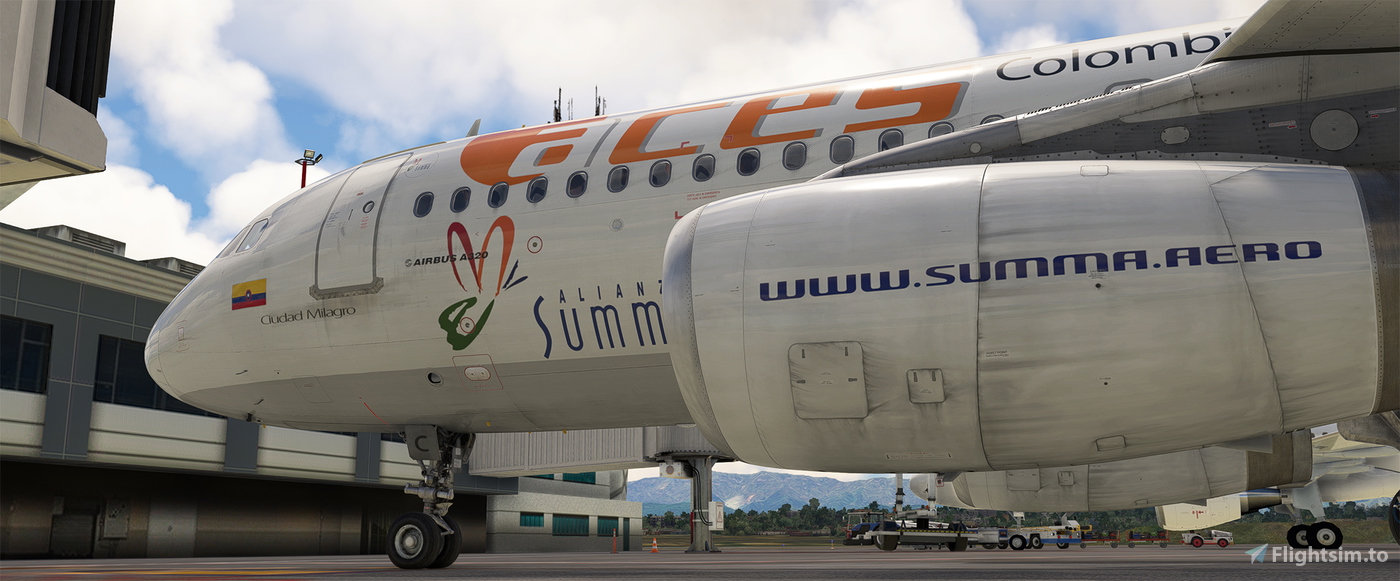 ACES Colombia livery for Fenix Simulation A320v2 IAE engines (8k ...