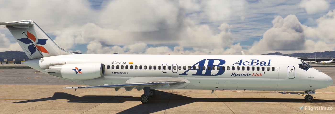 AeBal Spanair Link EC-HOA - SkySimulations DC9-30 w/cabin (FICTIONAL) for Microsoft Flight ...