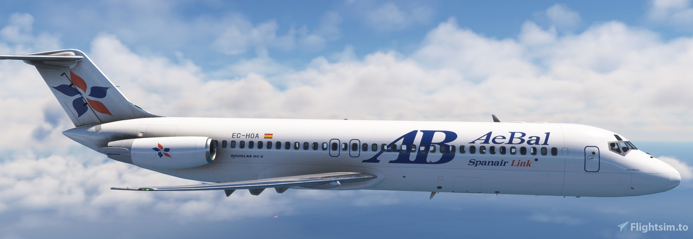 AeBal Spanair Link EC-HOA - SkySimulations DC9-30 w/cabin (FICTIONAL) for Microsoft Flight ...