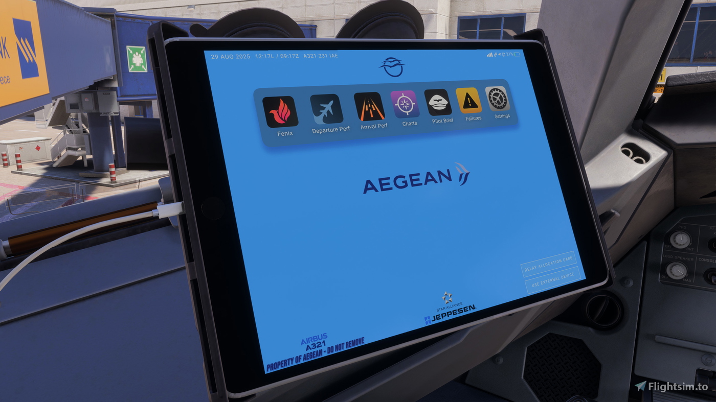 Aegean Airlines - A3/AEE - EFB Background - A321 для Microsoft Flight ...