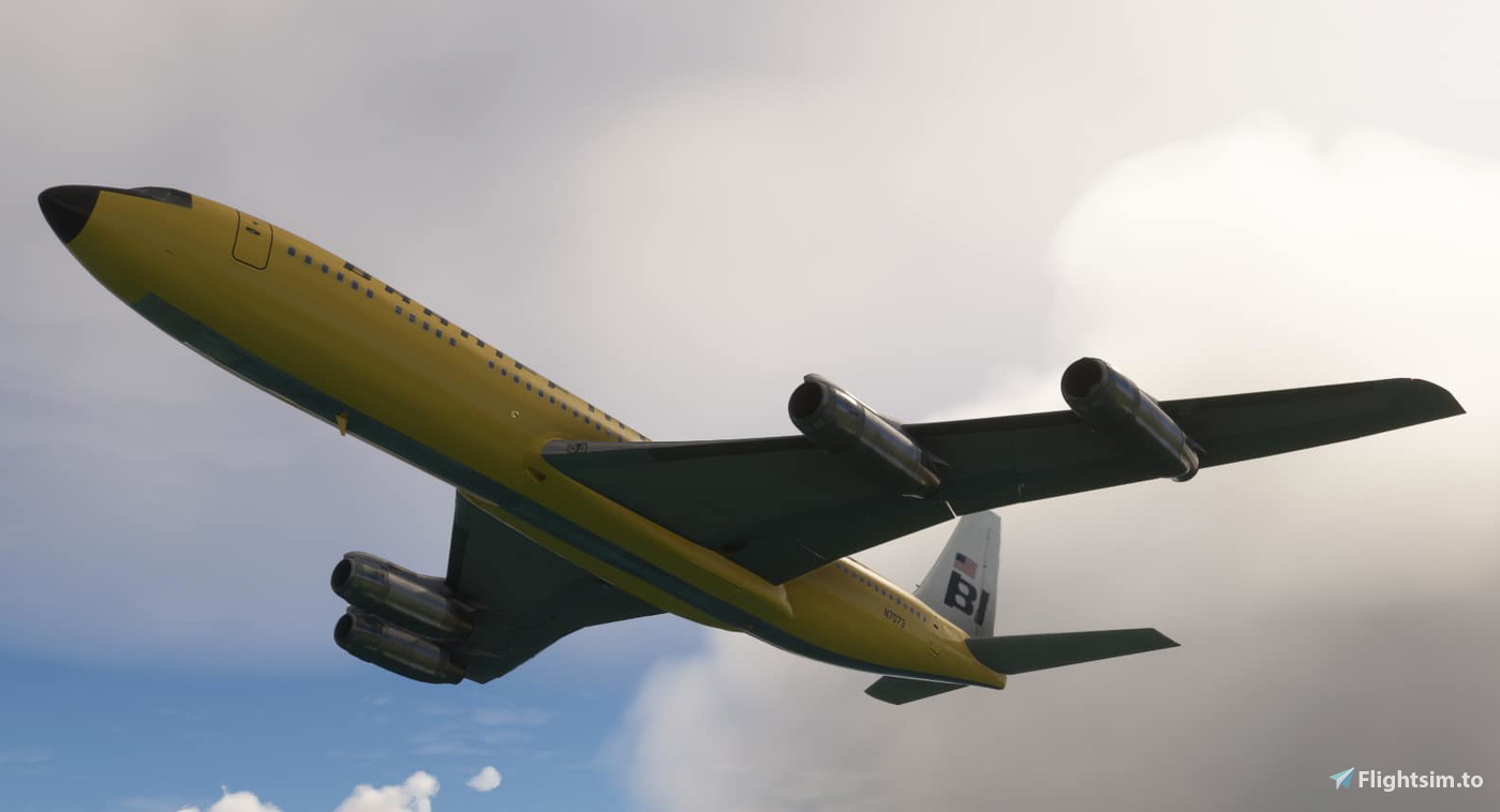 Aeroplane Heaven B707 Braniff International Yellow N7073 for Microsoft ...
