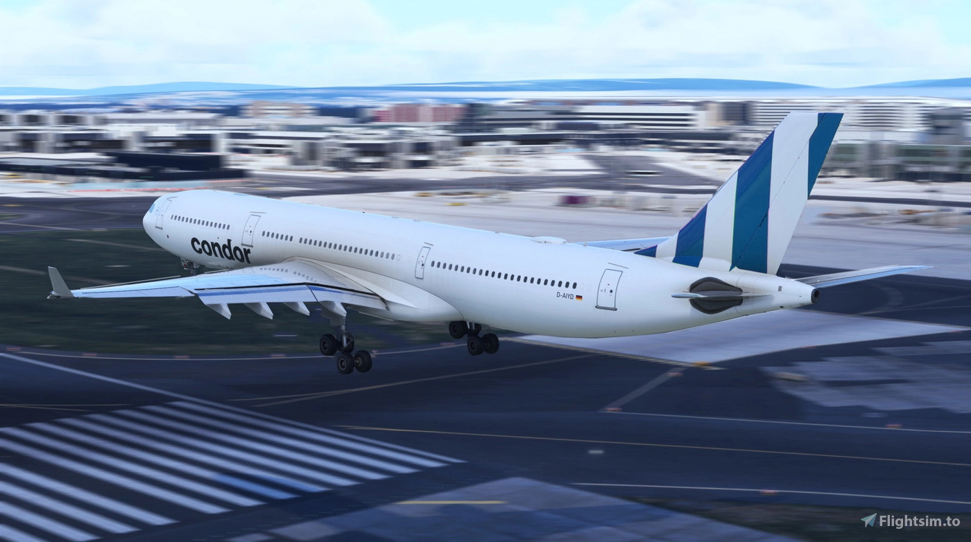 Aerosoft A330-300 Condor Flugdienst D-AIYB "Sea" 对于 Microsoft Flight ...