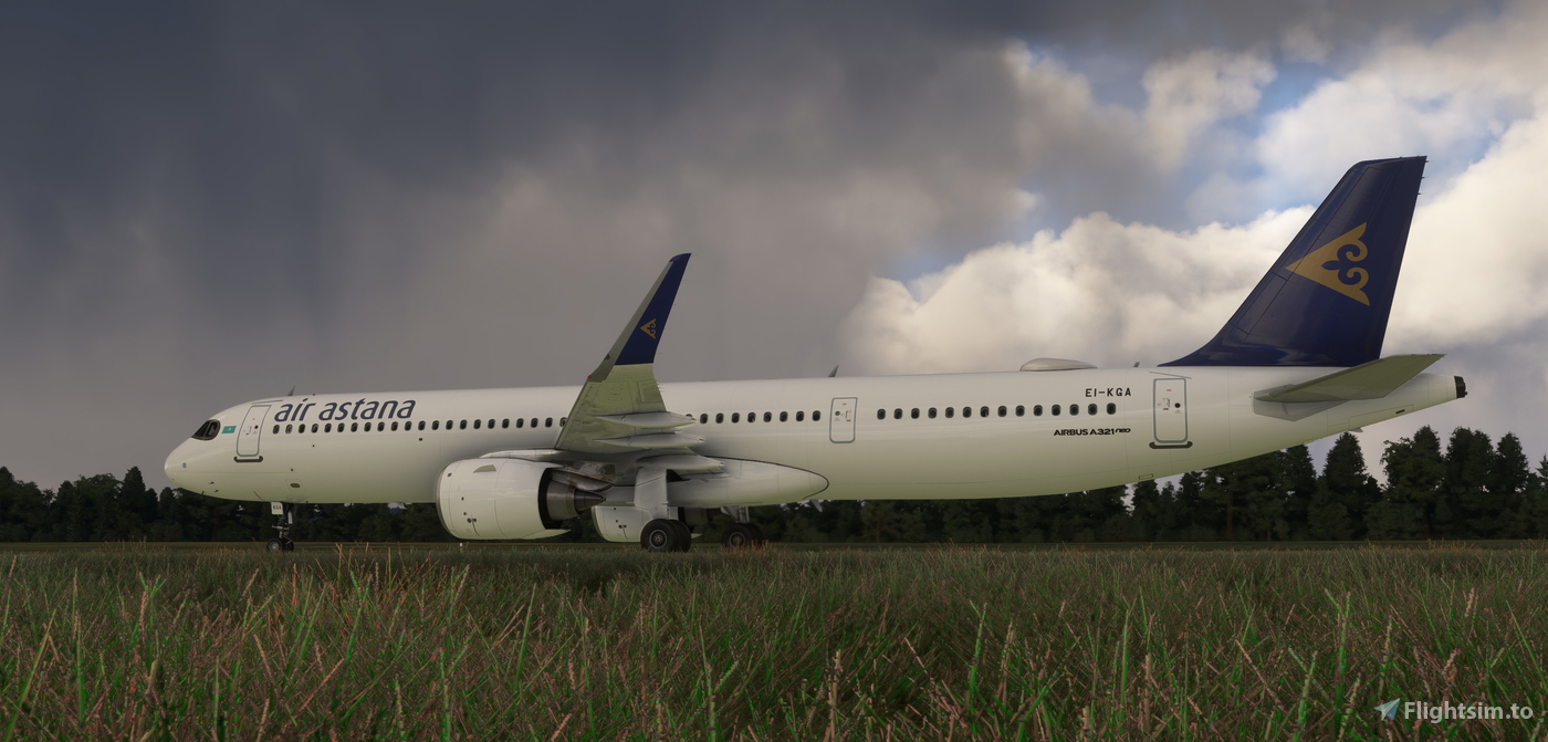 Air Astana | FSLabs A21N | EI-KGA | 4K pour Microsoft Flight Simulator | MSFS